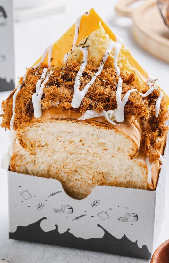 Viral Toast with Shredded Beef Topping Stock Photo - Image of shredded ...