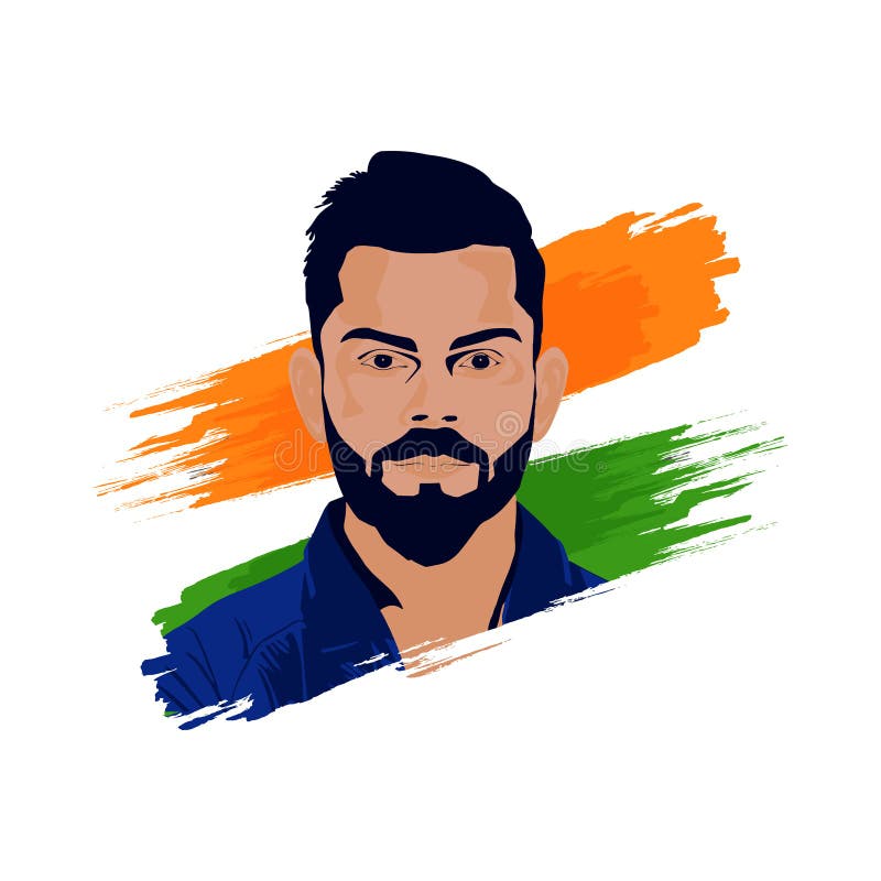 Virat Kohli Face Vector Stock Illustrations – 4 Virat Kohli Face Vector ...