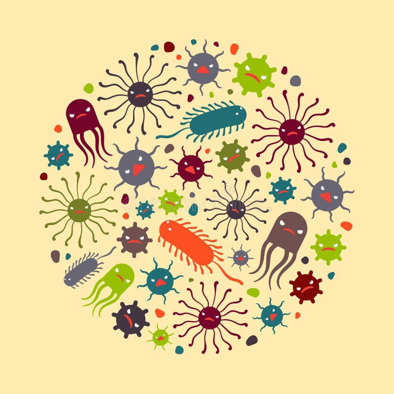 Viren vektor abbildung. Illustration von konzept, hintergrund - 54796351