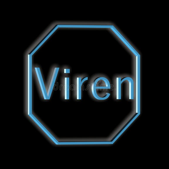 `Viren` = `Viruses` - Word, Lettering or Text As 3D Illustration, 3D ...