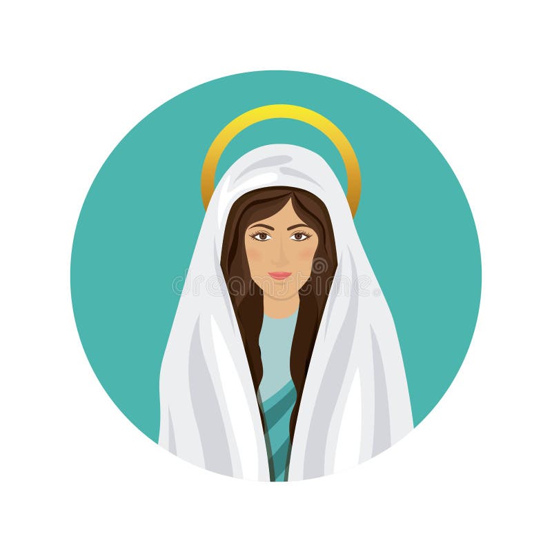 Virgem Santa Mary ilustração do vetor. Ilustração de maria - 84941802