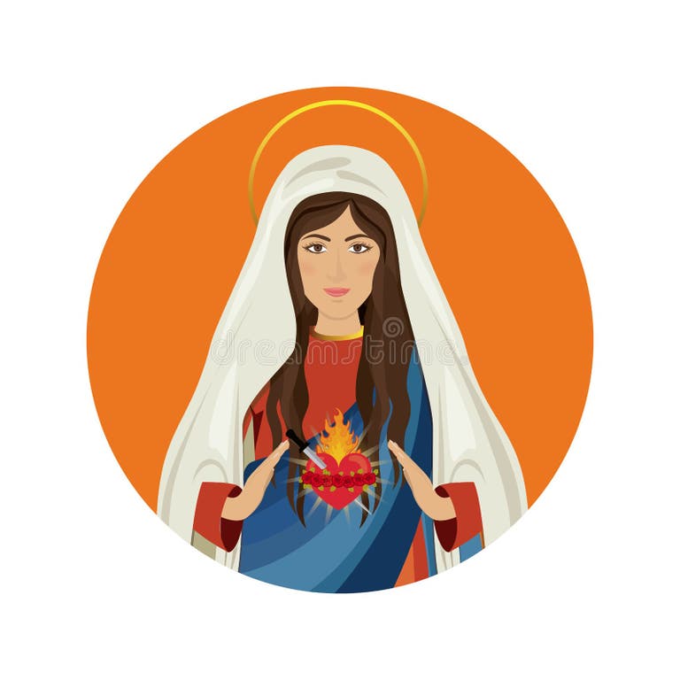 Virgem Santa Mary ilustração do vetor. Ilustração de sagrado - 84947154