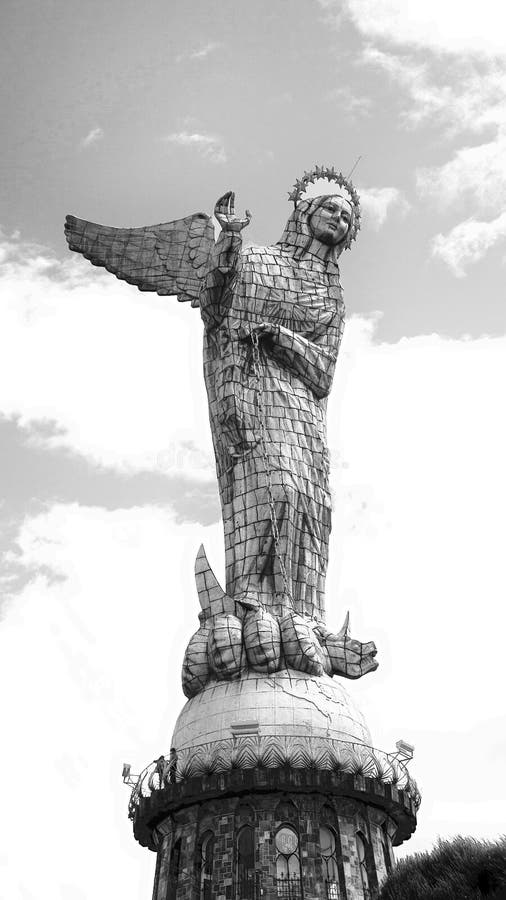 Virgen Del Panecillo in the Historic Center in Quito Ecuador Stock ...