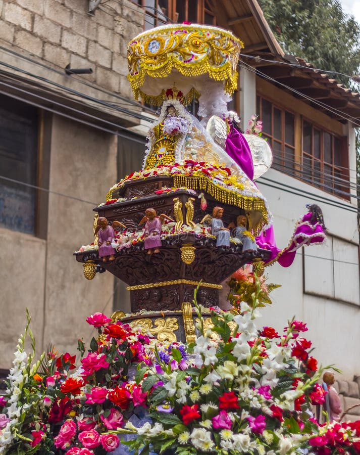 Virgen Del Carmen Icon Parade Pisac Cuzco Peru Stock Photos - Free ...