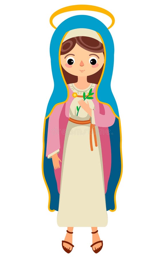 Virgen Maria Santa María La Madre De Dios Ilustración del Vector ...