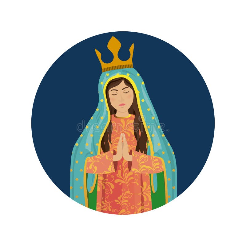 Virgen Santa Maria ilustración del vector. Ilustración de dios - 84918157