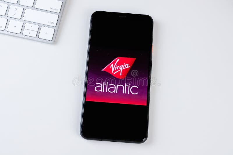 Virgin Atlantic App Logo on a Smartphone Screen. Editorial Image ...