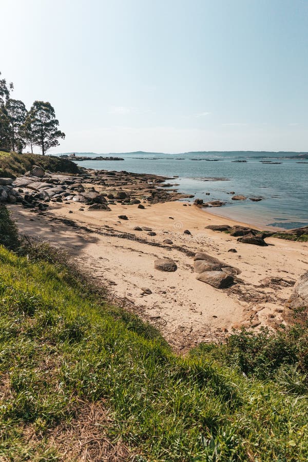 Virgin beach with bateas stock image. Image of forest - 274999679