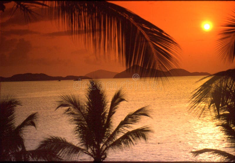 Virgin Island s Sun Set stock photo. Image of purity, water - 1362052