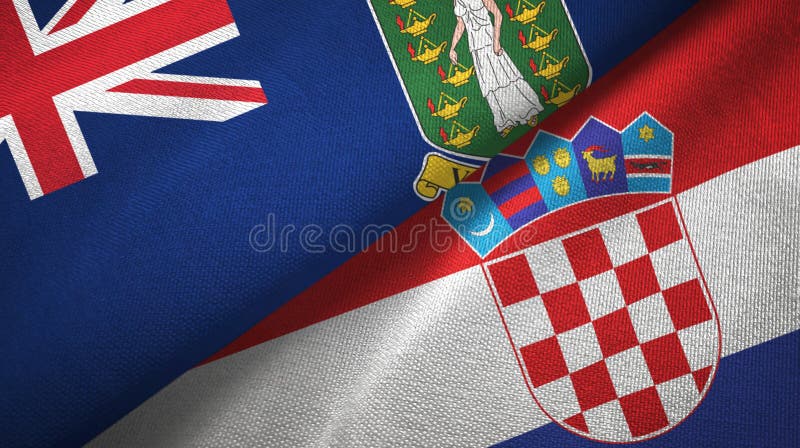 Virgin Islands British UK and Croatia Two Flags Stock Illustration ...