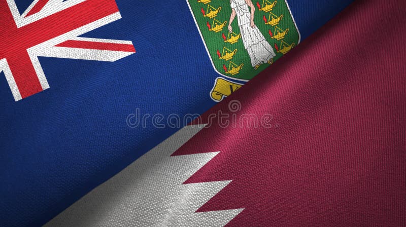 Virgin Islands British UK and Qatar Two Flags Stock Image - Image of ...