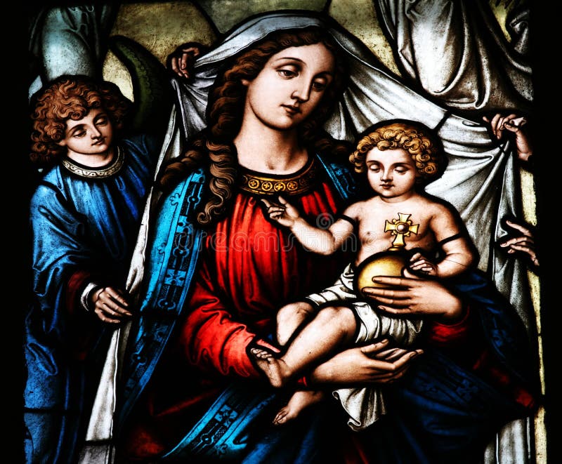 Virgin Mary Holding Baby Jesus Editorial Stock Image - Image of ...