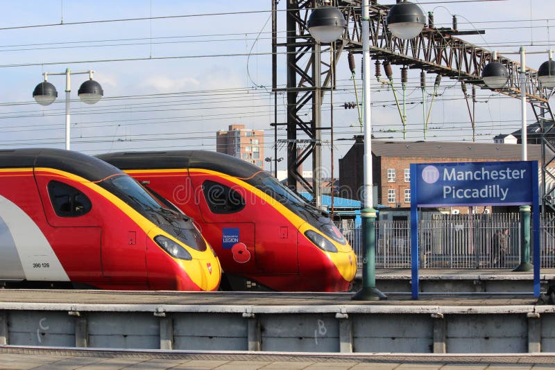 Virgin Pendolino Trains at Manchester Piccadilly Editorial Stock Image ...