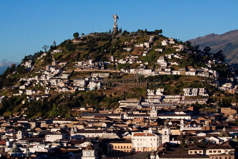 Virgin of Quito Statue, Ecuador Editorial Image - Image of city ...
