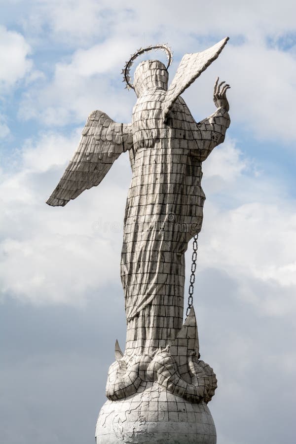 Panecillo Statue In Quito Ecuador Stock Photo - Image of artwork ...