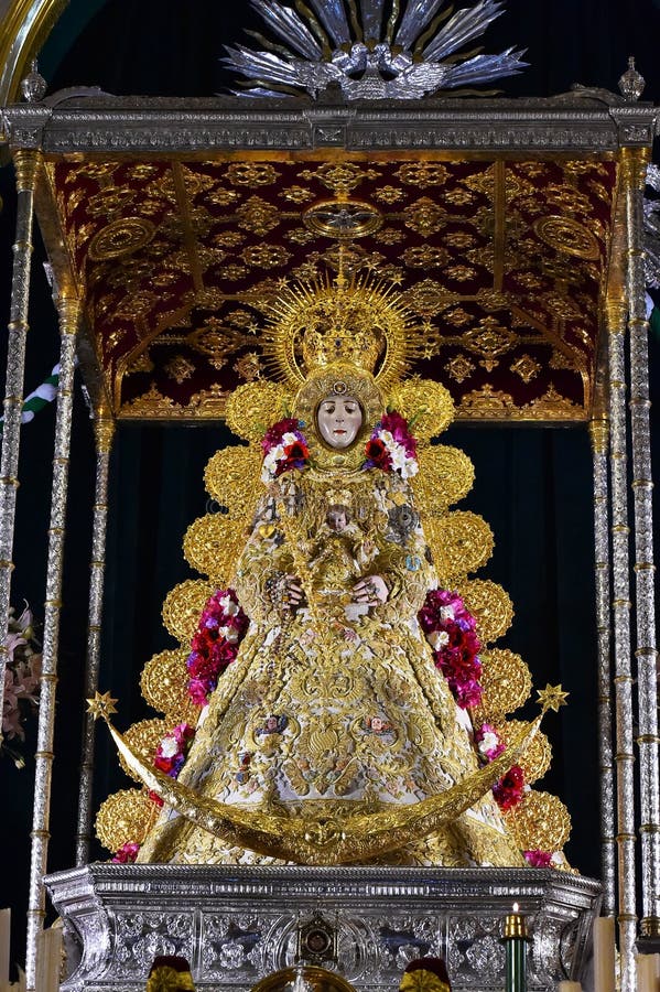 The Virgin of Rocio in Huelva Stock Image - Image of festivity, madonna ...