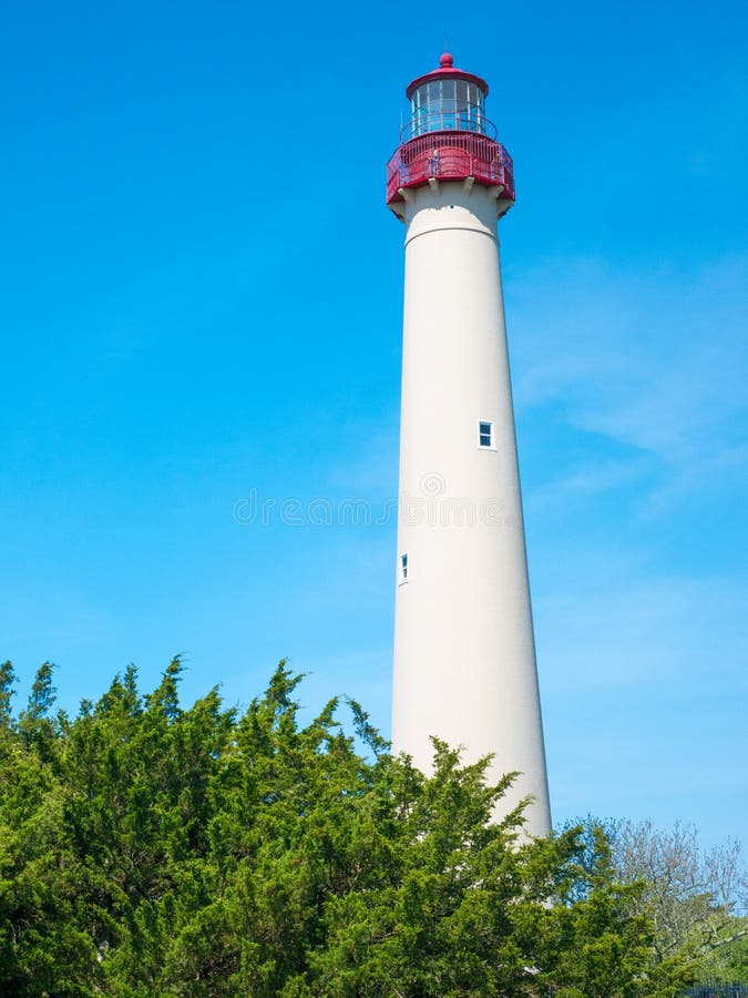 Cape May Lighthouse, New Jersey, USA Stock Photo - Image of maritime ...