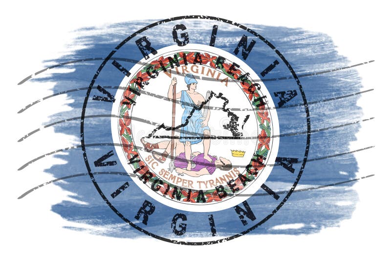 Virginia Virginia Beach Seal Map Design Stock Illustration ...
