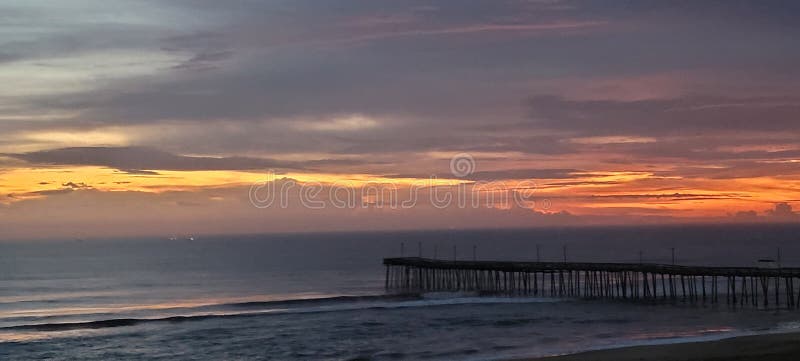 Virginia beach sunrise stock image. Image of beach, ocean - 261450261