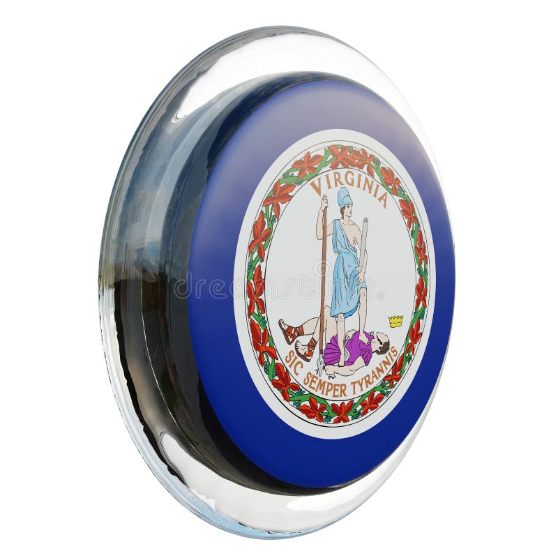 Virginia 3D flag stock illustration. Illustration of banner - 255015552