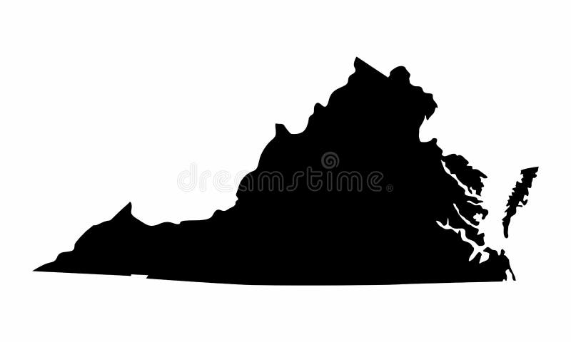 Virginia Map Silhouette Postal Passport. Stamp Round Vector Icon Seal ...
