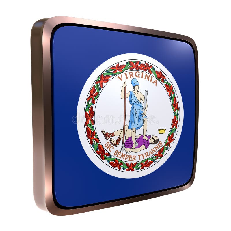 Virginia flag icon stock illustration. Illustration of isolated - 112465660