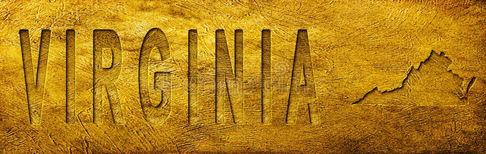 Virginia Grunge Gold Texture Stock Illustration - Illustration of ...