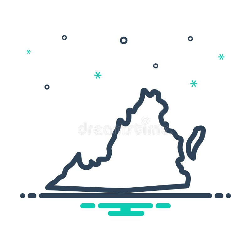 Mix Icon for Virginia, Usa and Country Stock Vector - Illustration of ...
