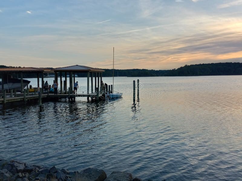 Virginia, lake house, stock photo. Image of lake, coast - 252182736