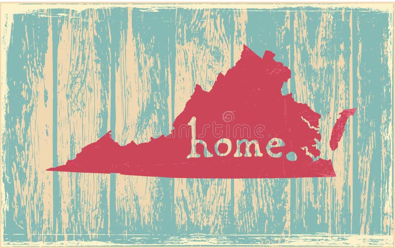 Virginia Nostalgic Rustic Vintage State Vector Sign Stock Vector ...