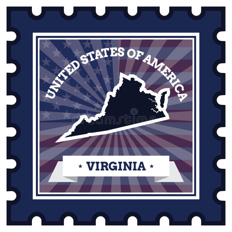 Virginia Postage Stamp. Vector Illustration Decorative Design Stock ...