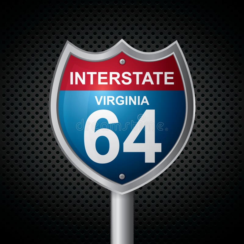 Virginia 64 Route Sign. Vector Illustration Decorative Design Stock ...