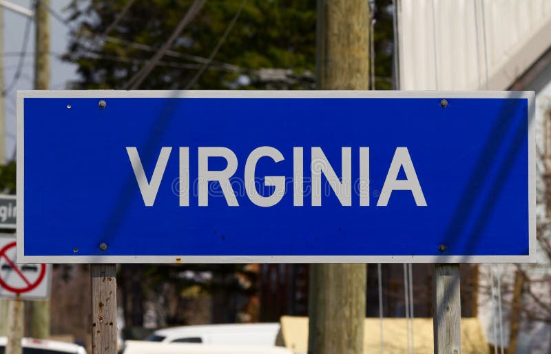 Virginia Sign stock image. Image of text, rectangular - 91522479