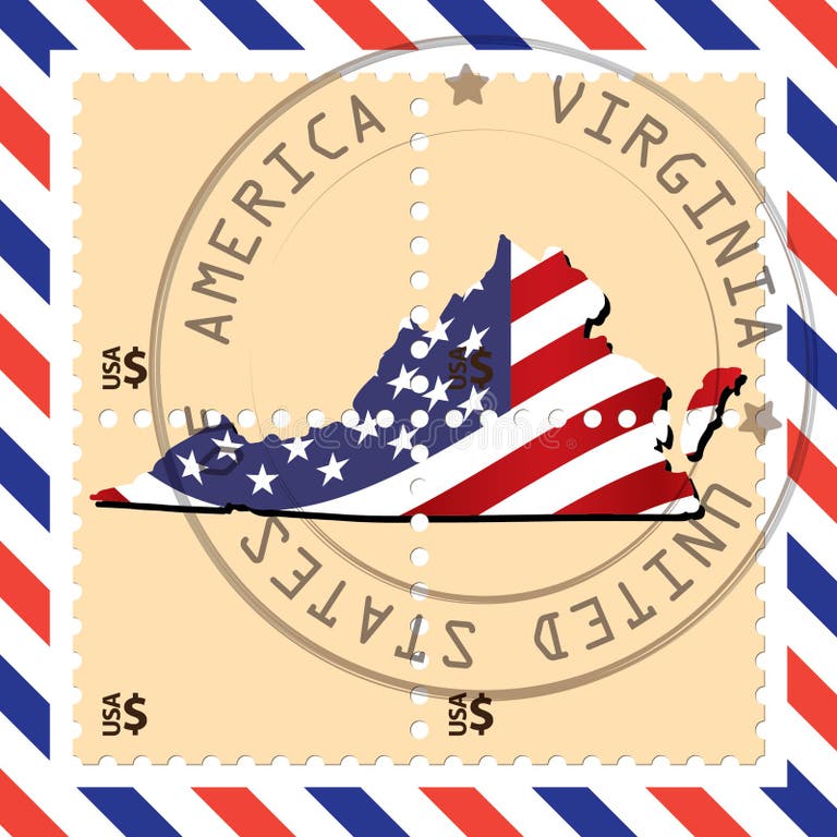 Virginia Stamp. Vector Illustration Decorative Design Stock Vector ...