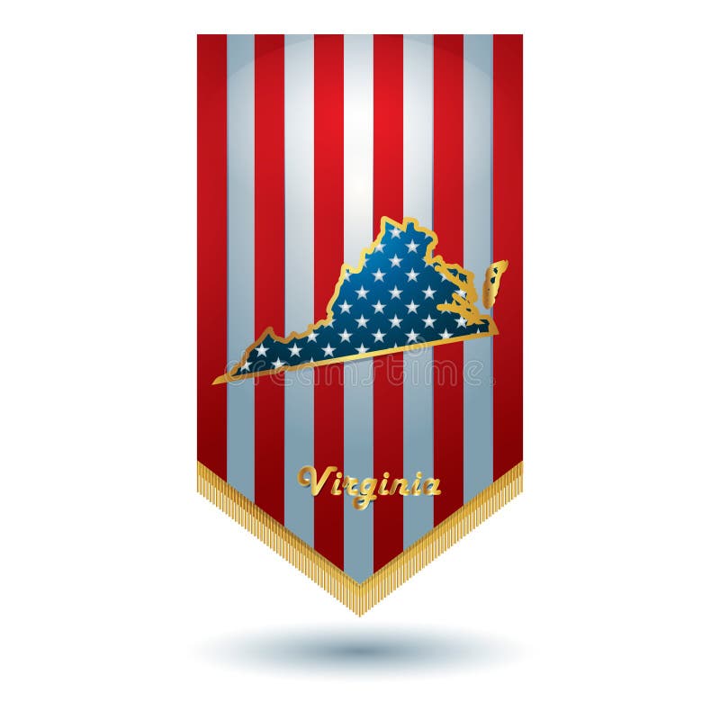 Virginia State Banner. Vector Illustration Decorative Design Stock ...