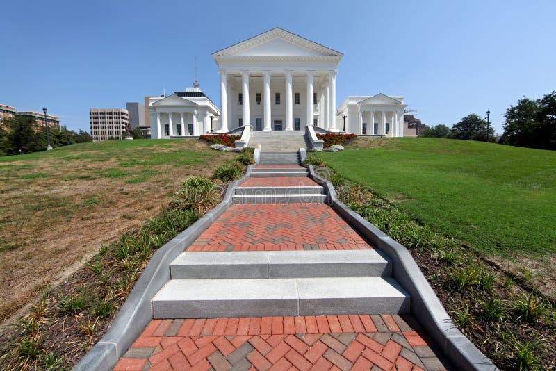 Virginia State Capitol Building Stock Image - Image of pillar, campaign ...