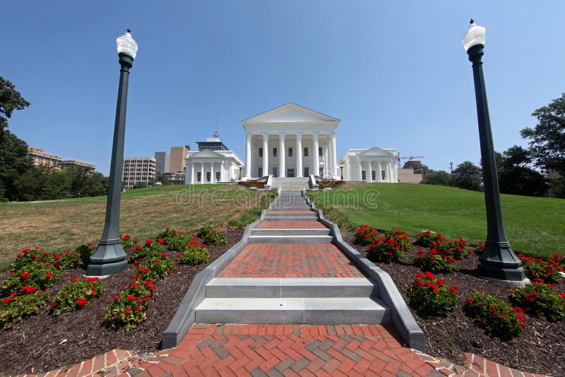 Virginia State Capitol Building Stock Image - Image of building, grass ...
