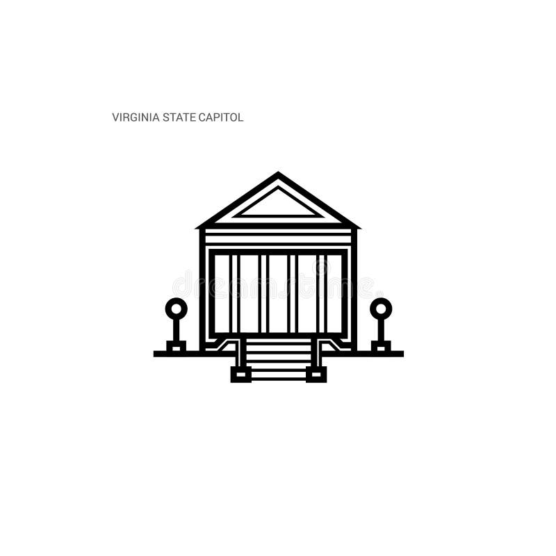 Virginia State Capitol. Vector Illustration Decorative Design Stock ...
