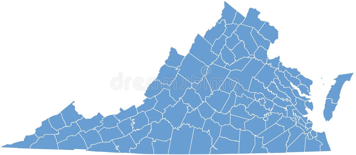 Virginia Counties Map Stock Illustrations – 637 Virginia Counties Map ...