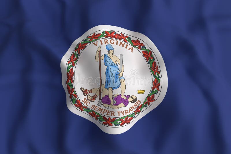 Virginia State flag stock illustration. Illustration of richmond - 95567321