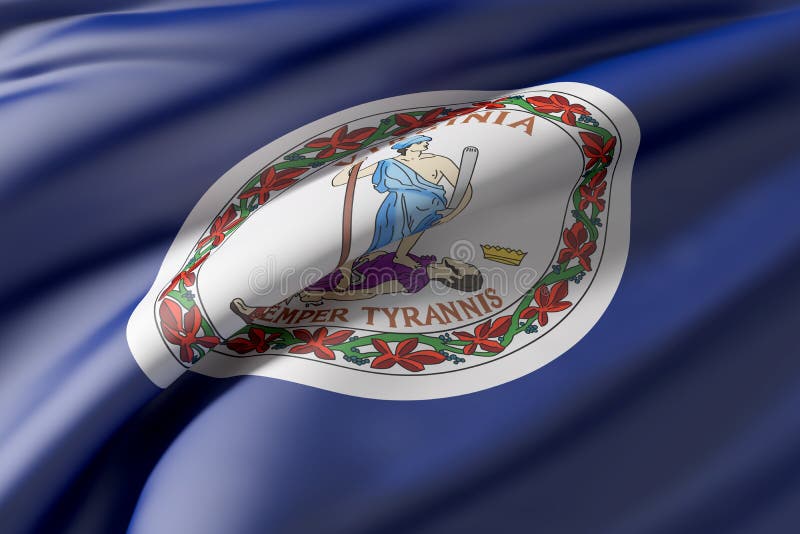 Virginia State flag stock illustration. Illustration of national - 87844722