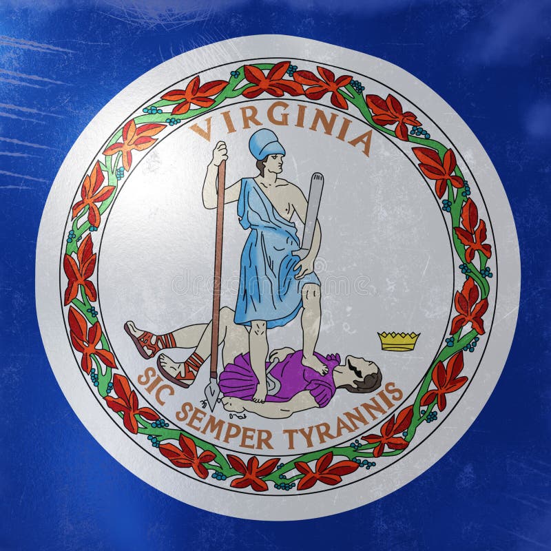 Virginia State flag icon stock illustration. Illustration of patriot ...