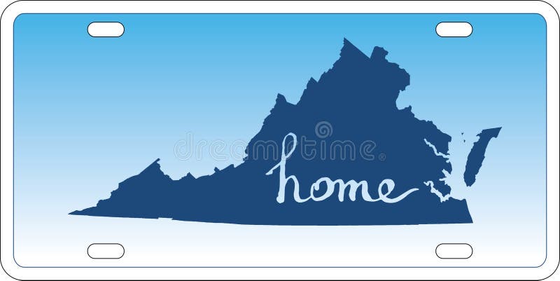 Virginia State License Plate Vector Stock Vector - Illustration of ...