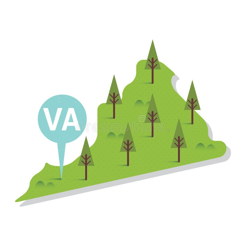 Virginia State Map. Vector Illustration Decorative Design Stock Vector ...