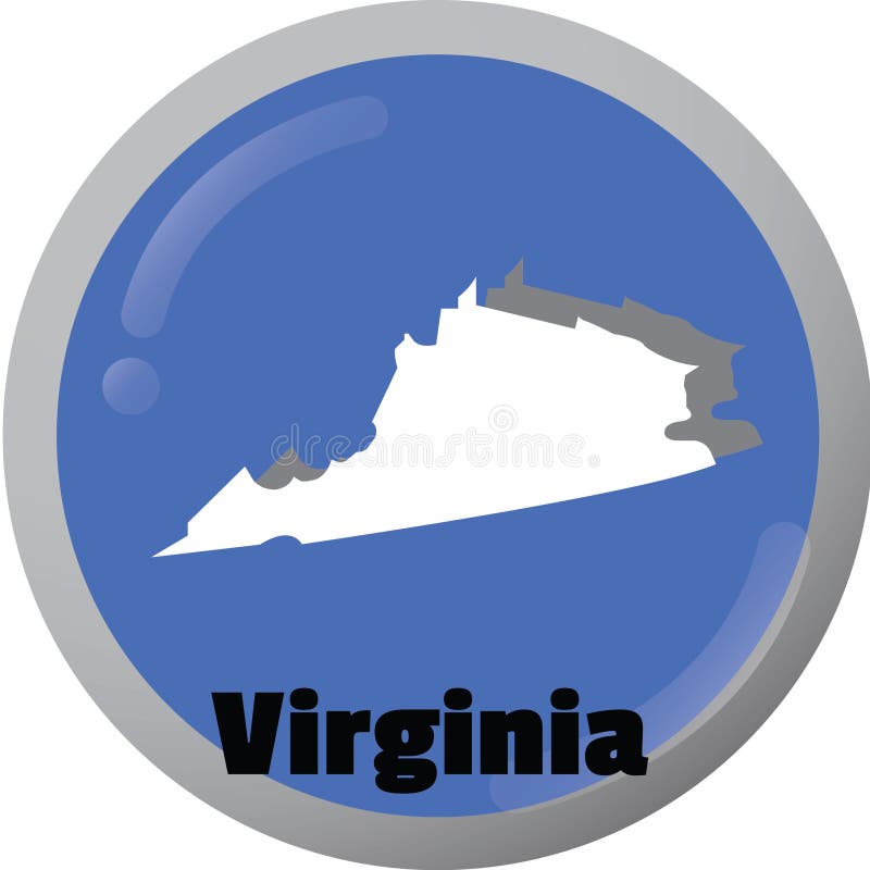 Virginia State Map. Vector Illustration Decorative Design Stock Vector ...
