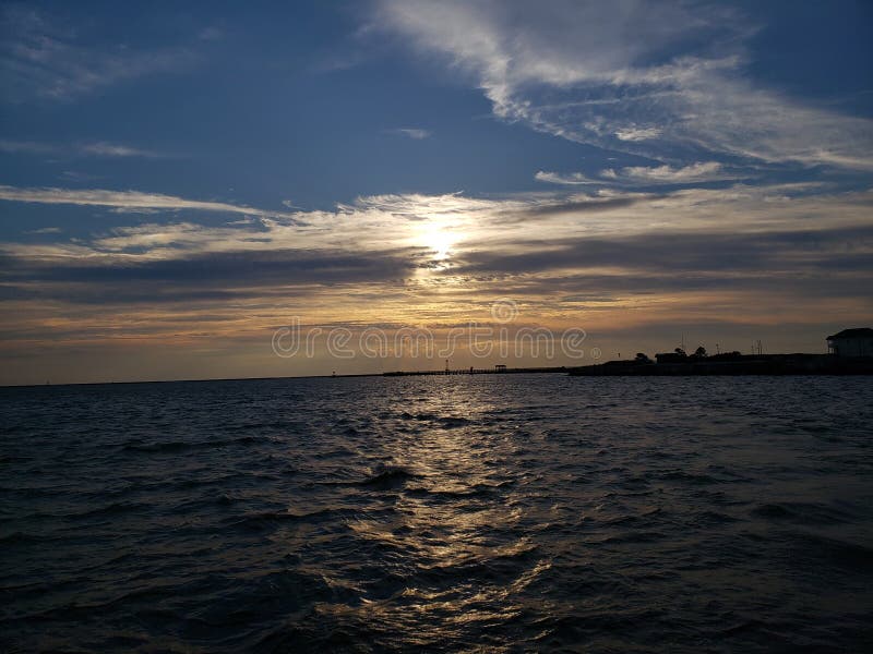 Virginia Sunset Ocean View stock image. Image of view - 165345005