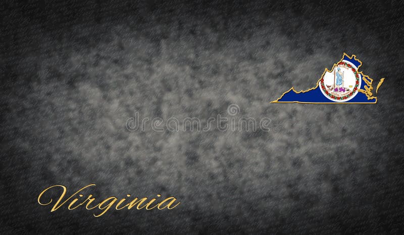Virginia Symbols, Map of Virginia Stock Image - Image of population ...