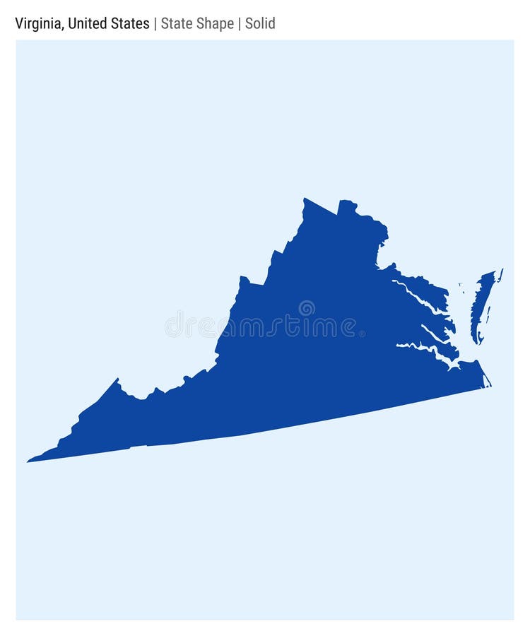 Virginia, United States. Simple Vector Map Stock Vector - Illustration ...