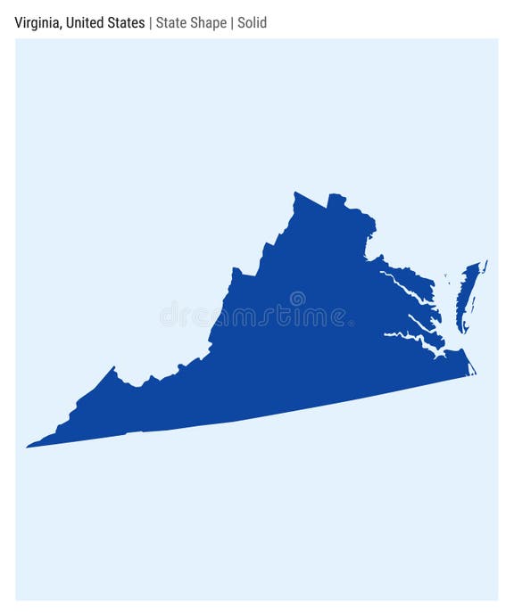 Virginia, United States. Simple Vector Map Stock Vector - Illustration ...