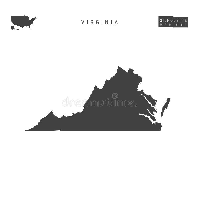 Virginia US State Vector Map Isolated on White Background. High ...